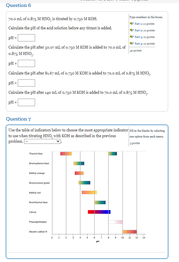 Solved Question 7 Use the table of indicators below to | Chegg.com