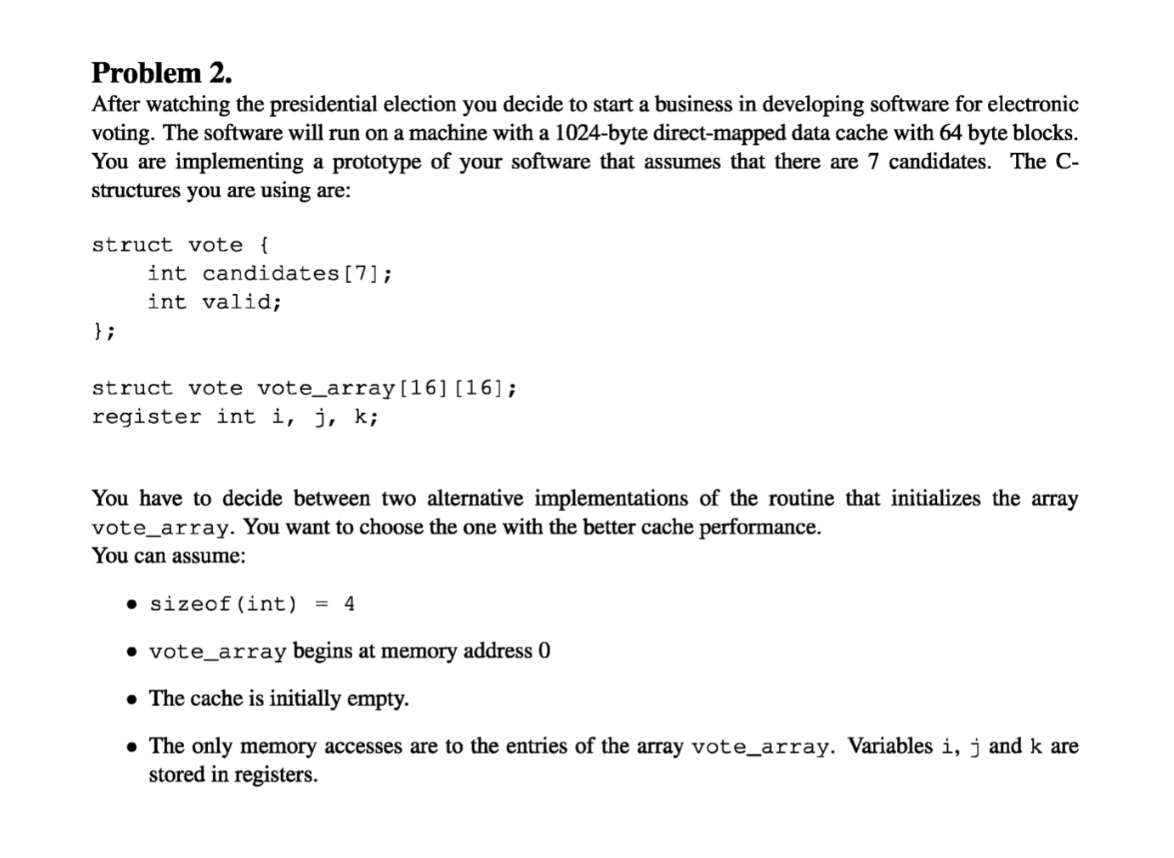 Solved Problem 2. After watching the presidential election | Chegg.com