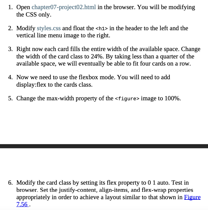 1. Open chapter07-project02.html in the browser. You | Chegg.com