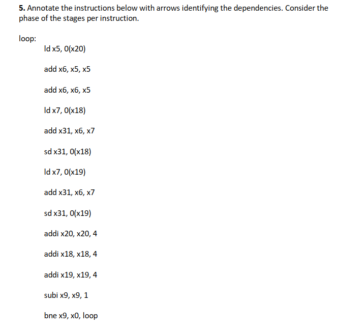 Solved 5. Annotate the instructions below with arrows | Chegg.com