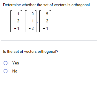Solved Determine whether the set of vectors is | Chegg.com