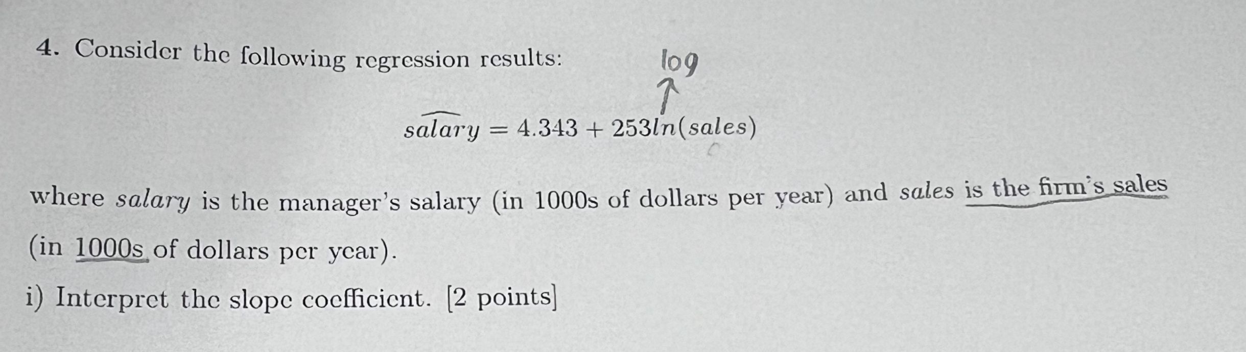 Solved Consider the following regression results: ﻿salary | Chegg.com