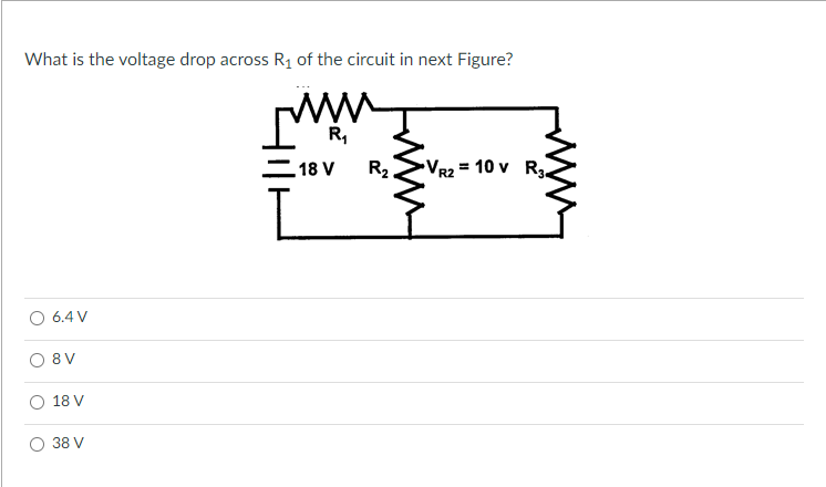 Solved What is the voltage drop across R1 of the circuit in | Chegg.com