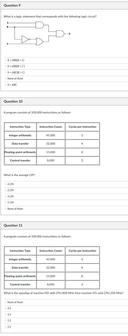 Solved What is a logic statement that corresponds with the | Chegg.com