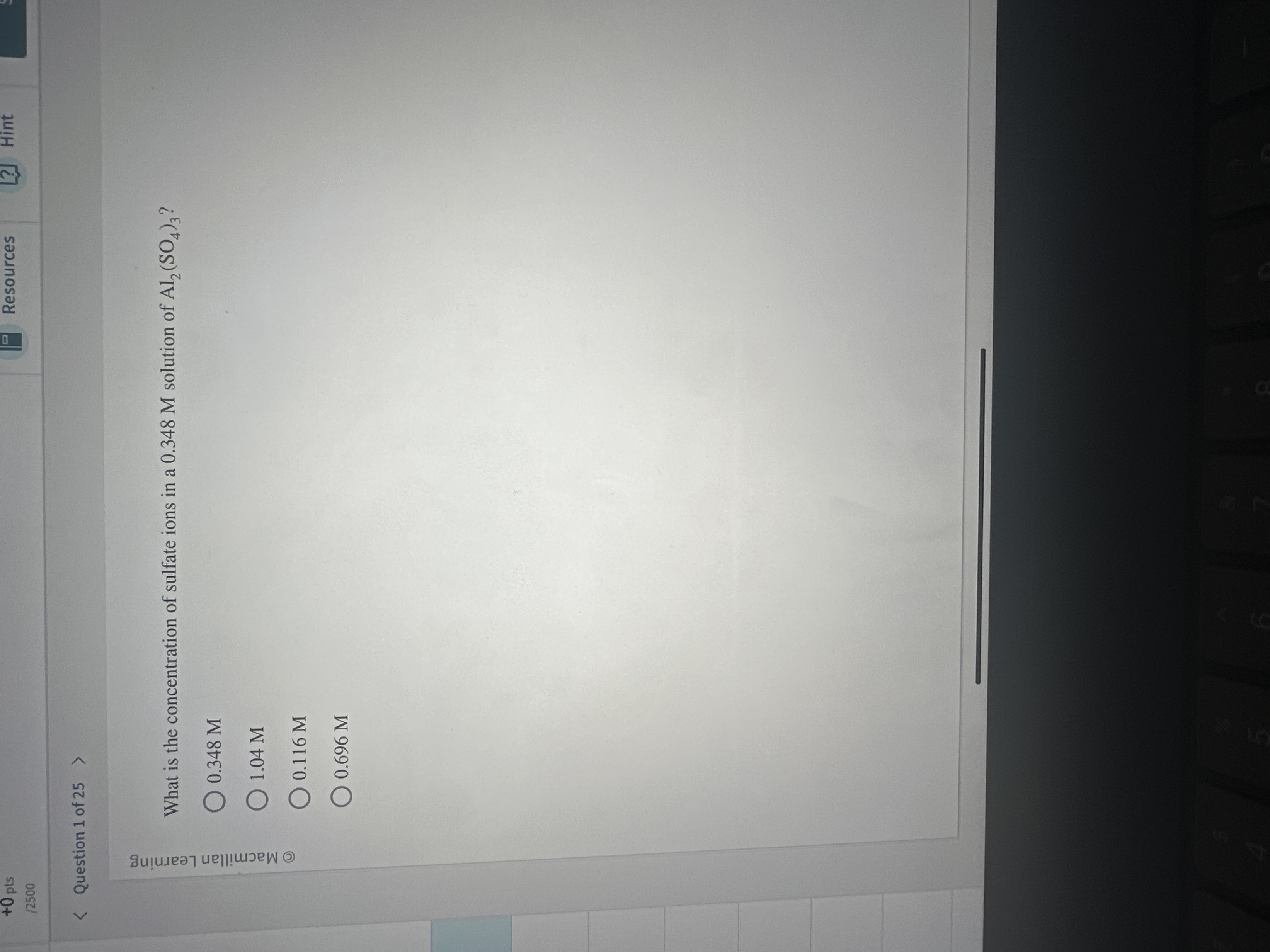 Solved What is ﻿the concentration of ﻿sulfate ions | Chegg.com