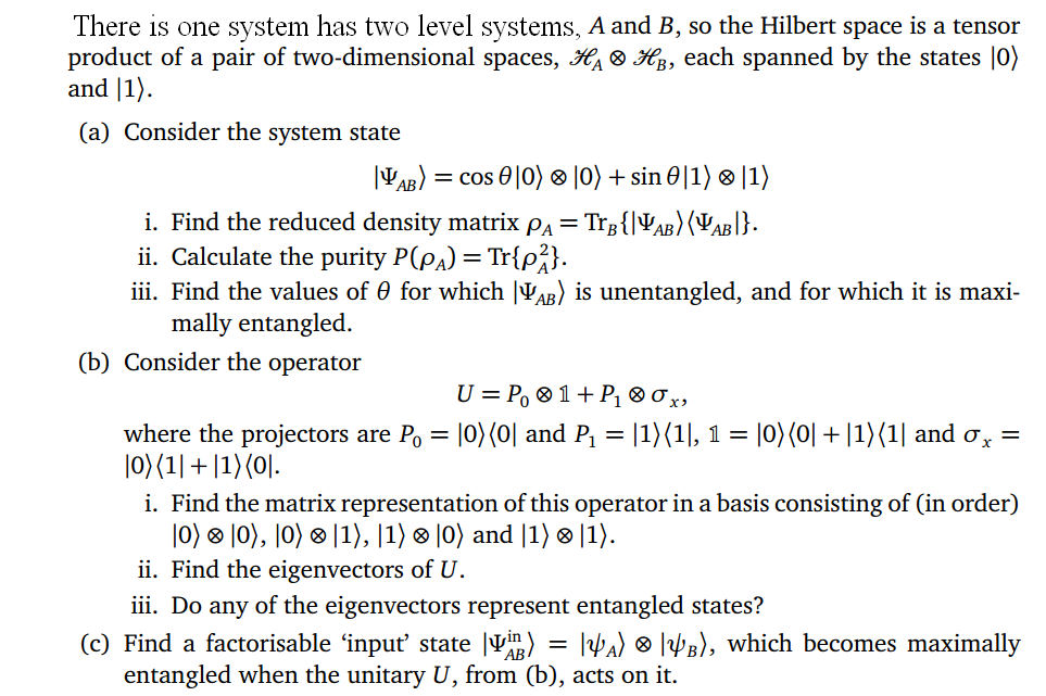 Solved There is one system has two level systems, A and B, | Chegg.com