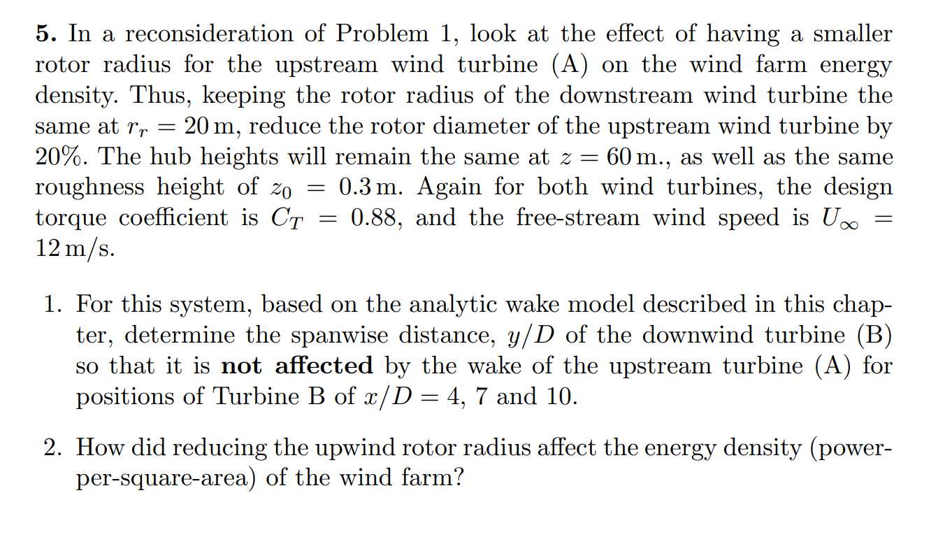 Solved = 5. In a reconsideration of Problem 1, look at the | Chegg.com