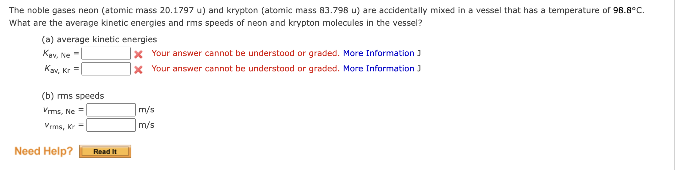 Solved The noble gases neon (atomic mass 20.1797u ) and | Chegg.com