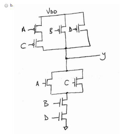 Solved QUESTION 1 Which CMOS logic circuit matches the | Chegg.com
