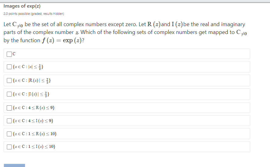 Solved The Complex Exponential Function 2.0 points possible | Chegg.com