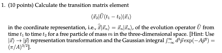 1. (10 points) Calculate the transition matrix | Chegg.com