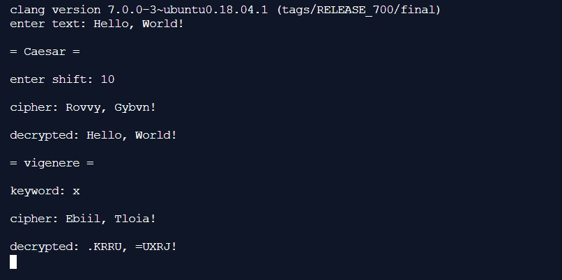 Solved Why is the Vigenere decryption outputting this and | Chegg.com