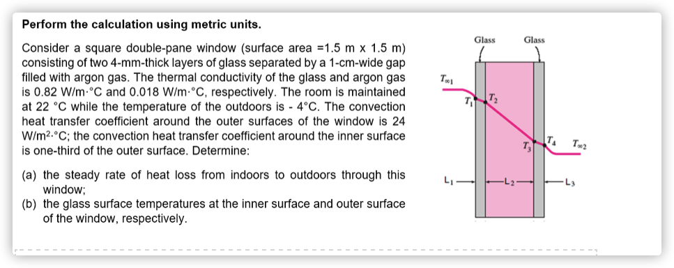 Solved Glass Glass T. Perform the calculation using metric | Chegg.com