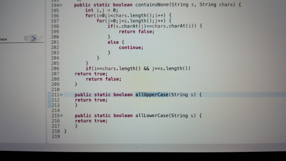 Solved 194 public static boolean containsNone(String s, | Chegg.com Solved 194 public static boolean containsNone(String s, | Chegg.com