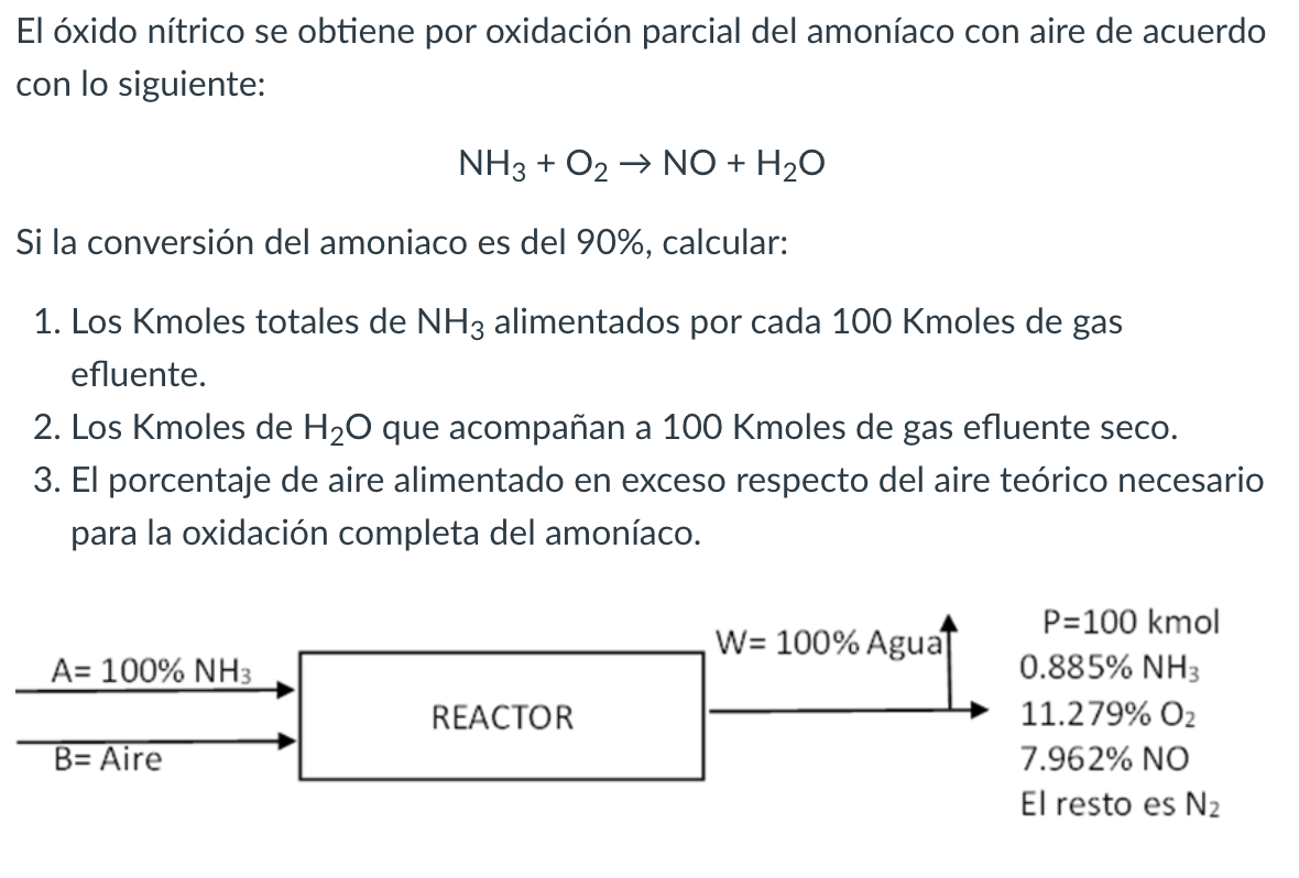 Solved El óxido nítrico se obtiene por oxidación parcial del | Chegg.com