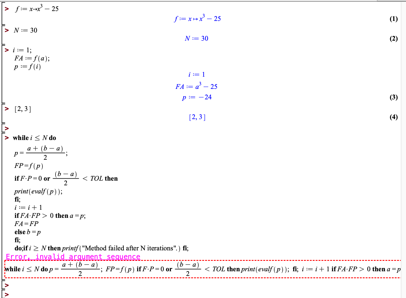 Solved What is wrong with my maplesoft code? | Chegg.com