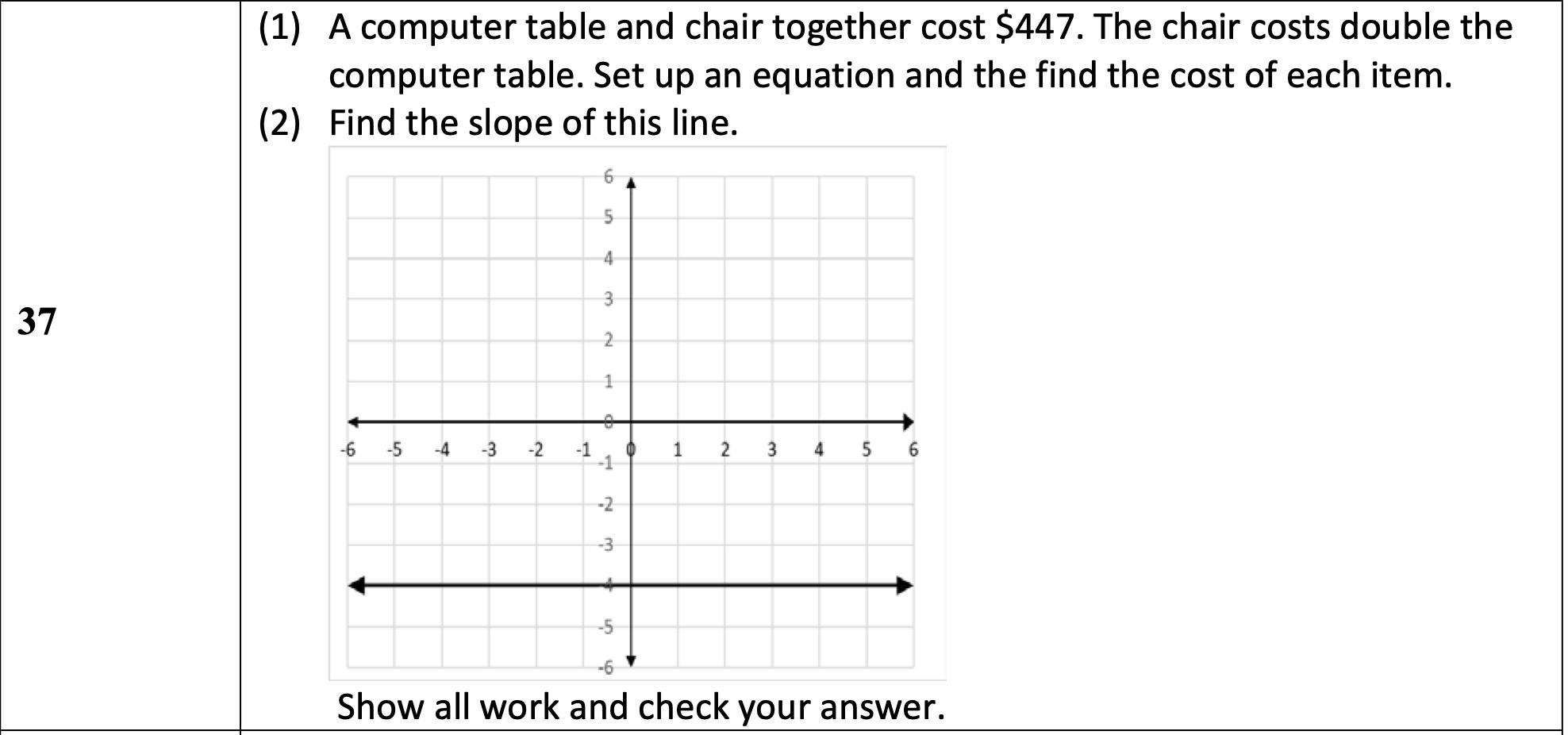 Solved (1) A computer table and chair together cost $447. | Chegg.com
