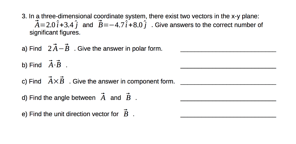Solved 3. In a three-dimensional coordinate system, there | Chegg.com