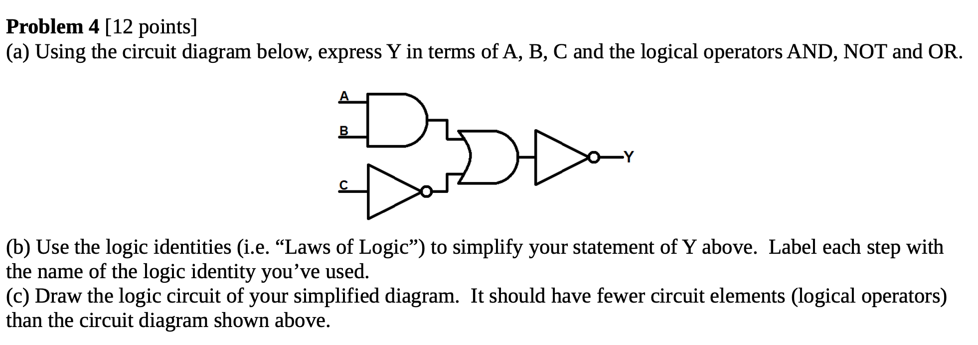 Solved Problem 4 [12 points] (a) Using the circuit diagram | Chegg.com
