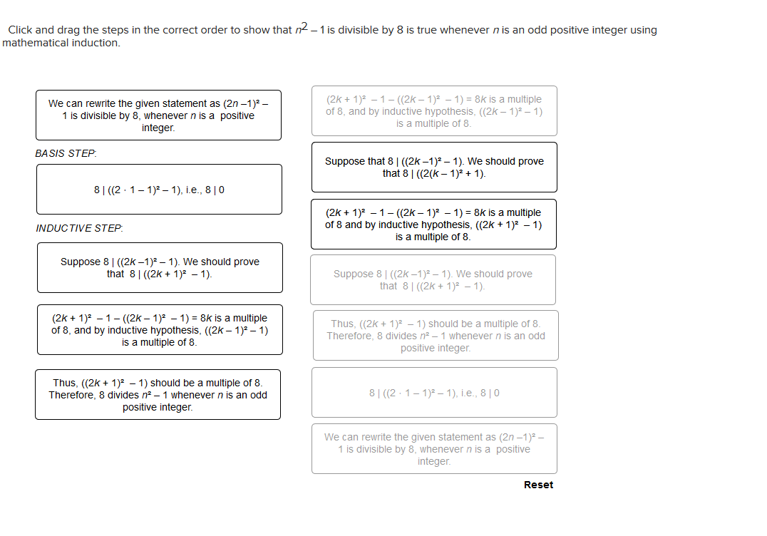Solved Click and drag the steps in the correct order to show | Chegg.com