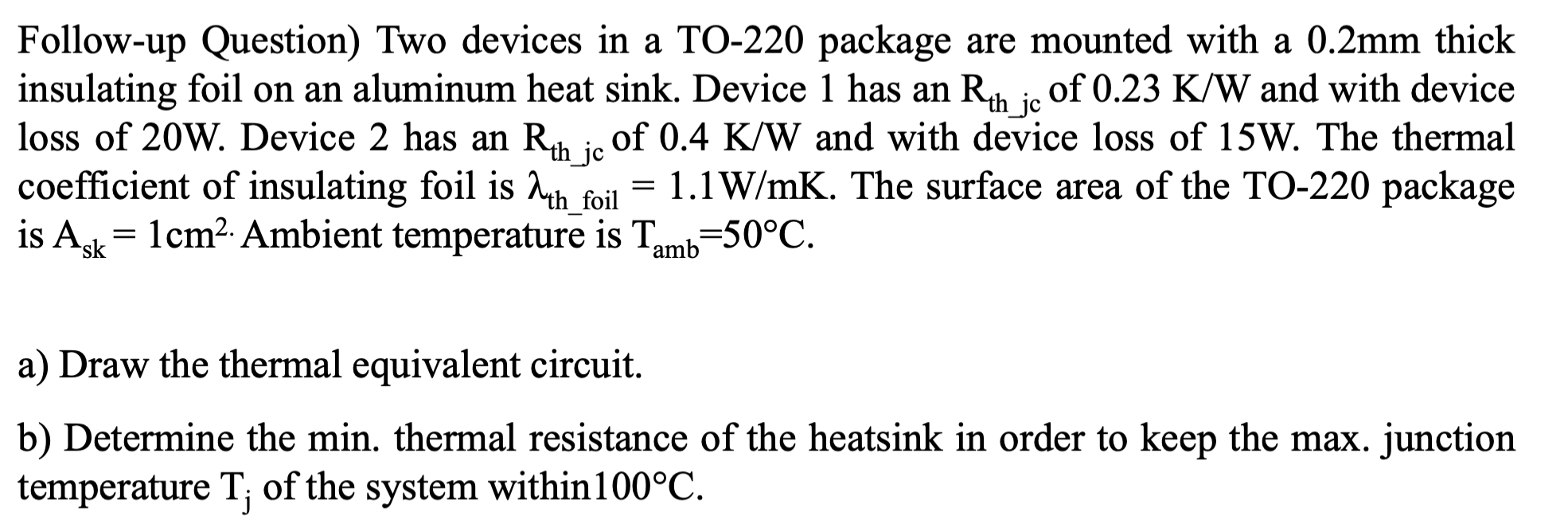 Follow-up Question) Two devices in a TO-220 package | Chegg.com