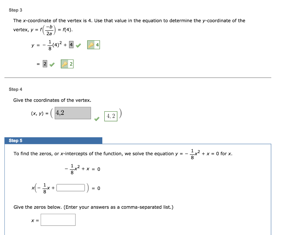 Solved Determine whether the function's vertex is a maximum | Chegg.com