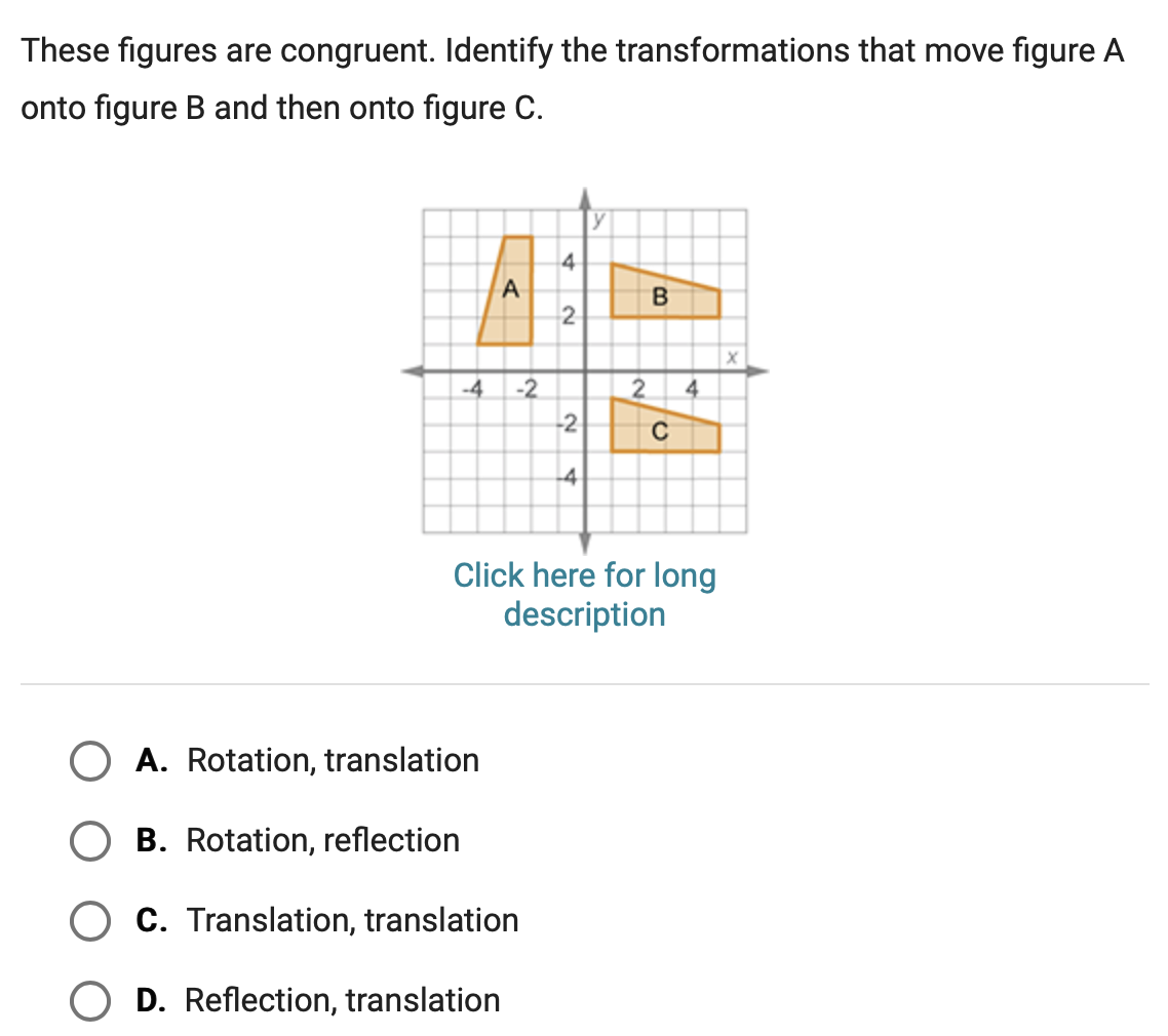 Solved These figures are congruent. Identify the | Chegg.com