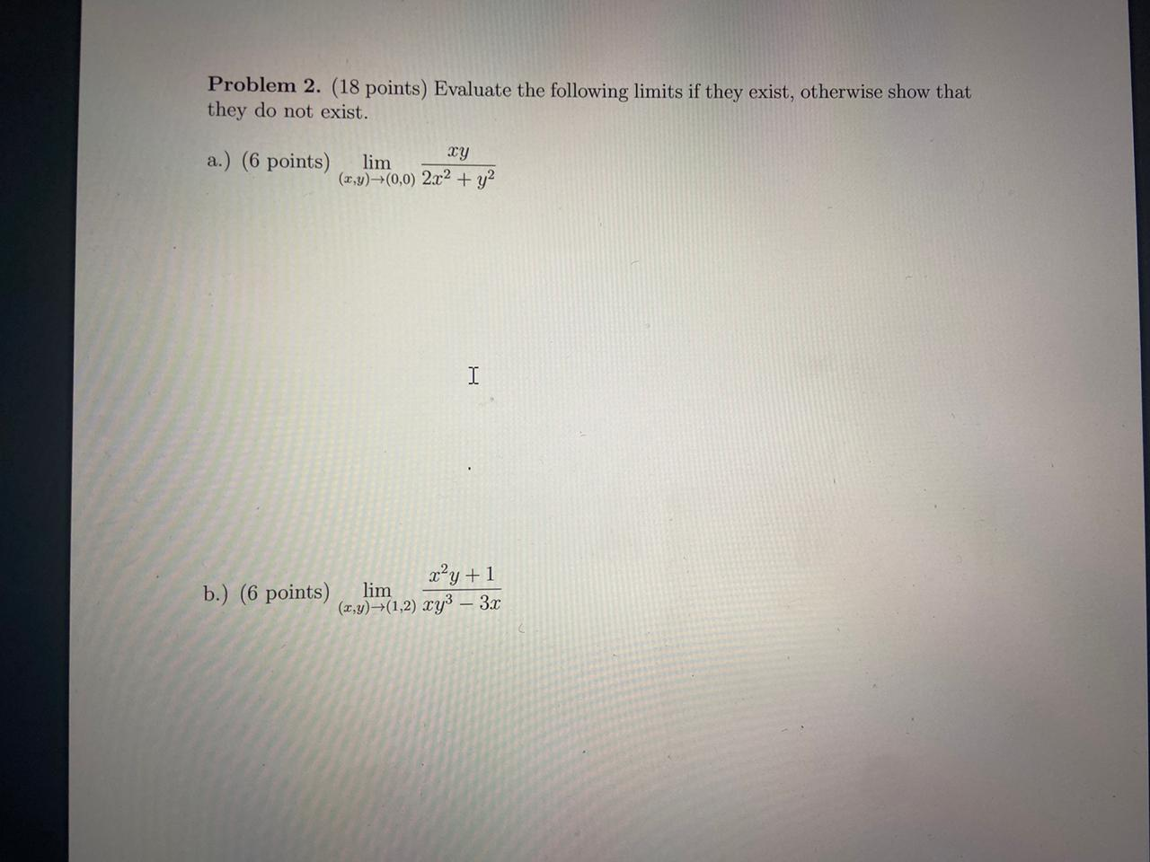 Solved Problem 1. (12 points) Sketch the domain for the | Chegg.com