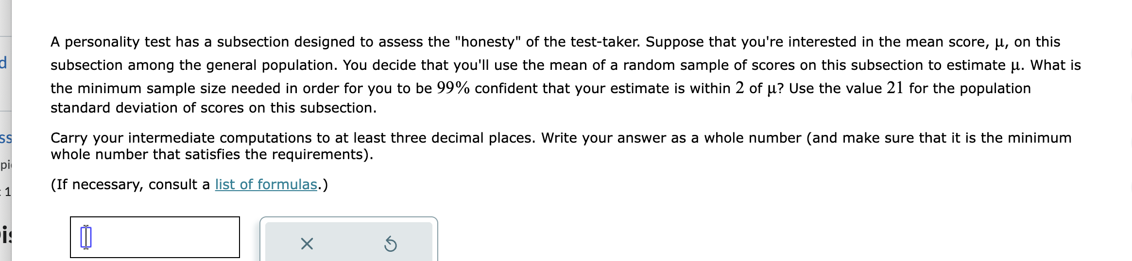 Solved A personality test has a subsection designed to | Chegg.com