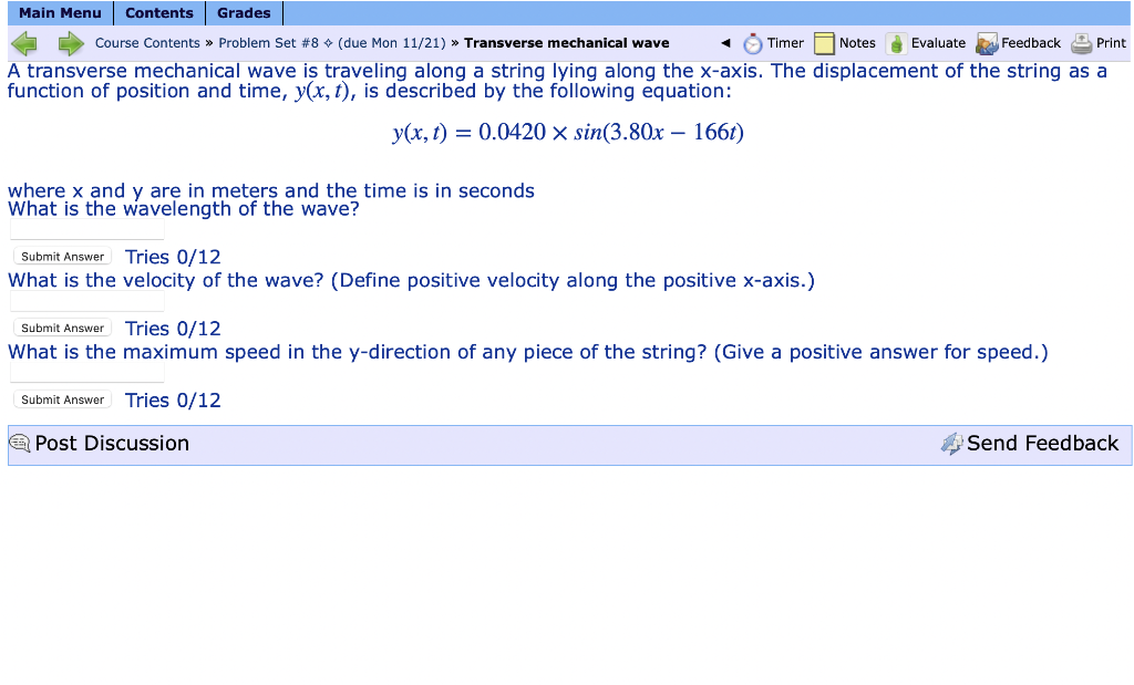 Solved Course Contents »Problem Set #8⋄( due Mon 11/21)≫ | Chegg.com