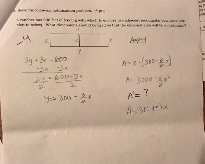 Solved Solve the following optimization problem. (6 pts) opu | Chegg.com