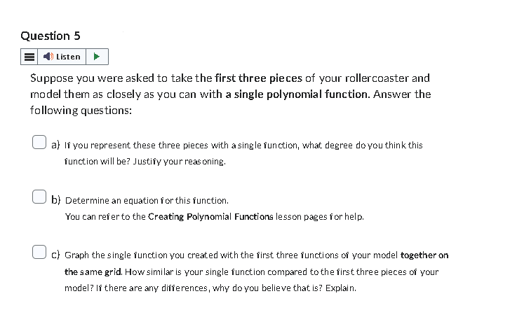 Your task in this assignment is to use polynomial | Chegg.com