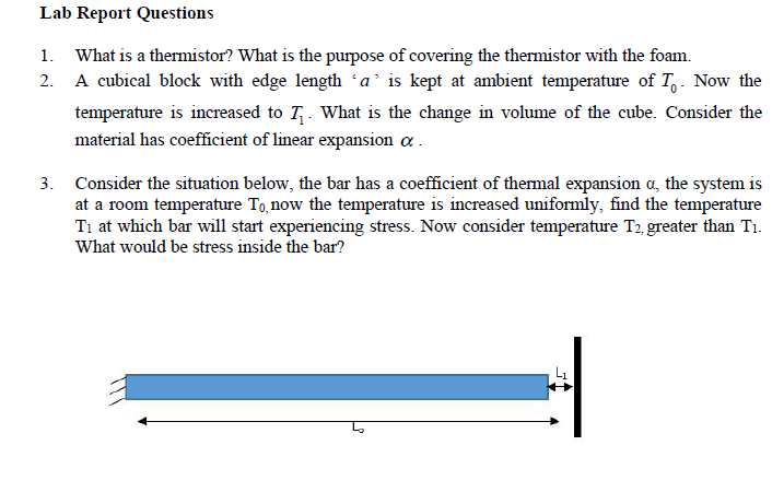 Solved Lab Report Questions 1. What is a thermistor? What is | Chegg.com