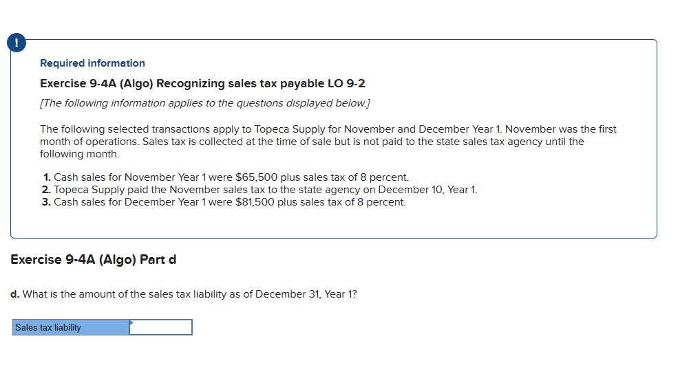 Solved Required information Exercise 9-4A (Algo) Recognizing | Chegg.com