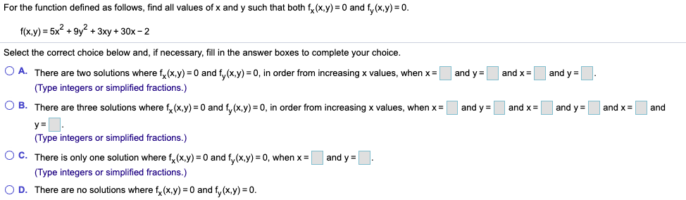 Solved For the function defined as follows, find all values | Chegg.com