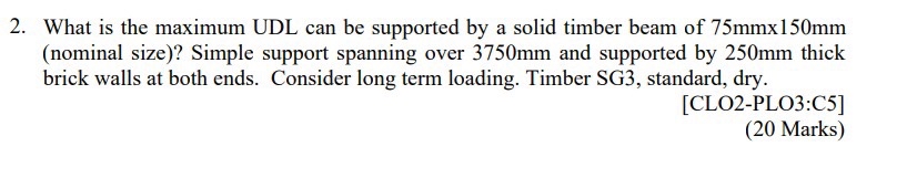 Solved What is the maximum UDL can be supported by a solid | Chegg.com