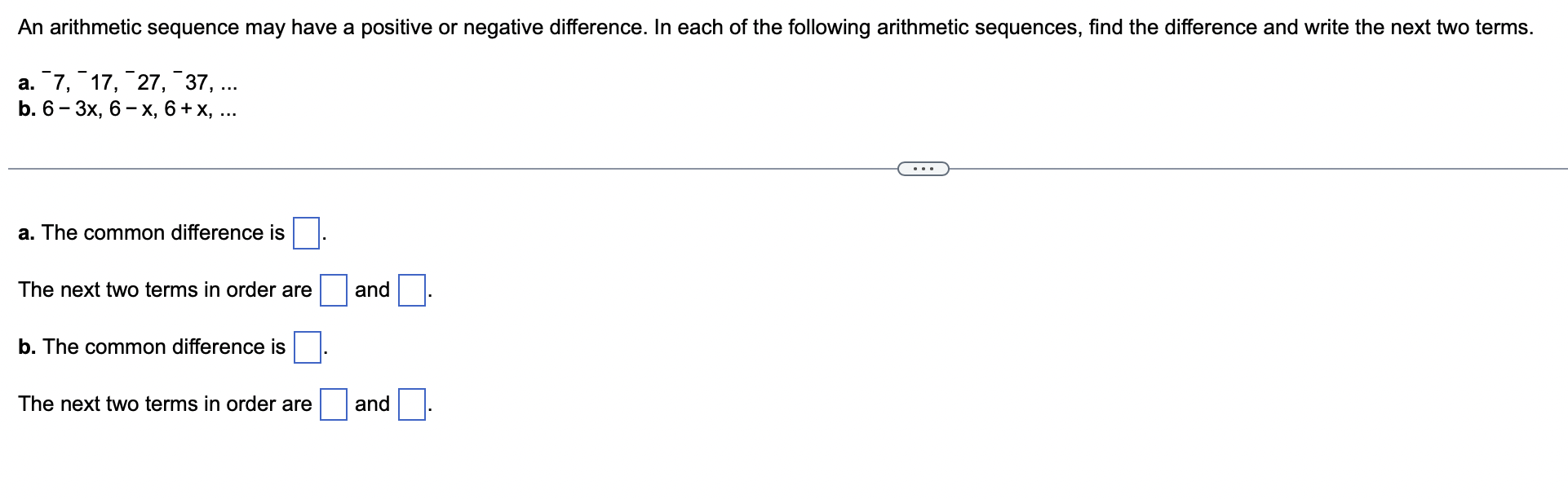 Solved An arithmetic sequence may have a positive or | Chegg.com