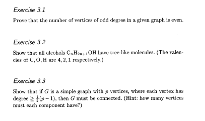 Solved Exercise 3.1 Prove that the number of vertices of odd | Chegg.com