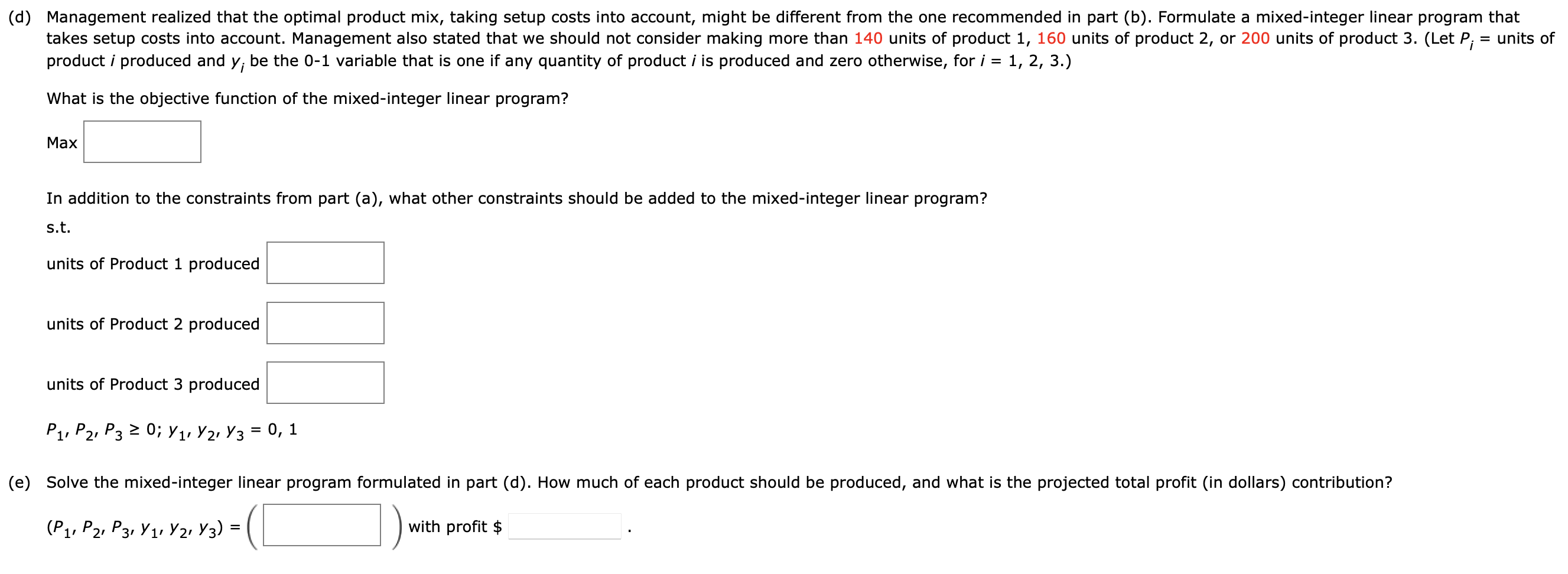 Solved product 2 , and $28 for product 3 . (a) Formulate a | Chegg.com