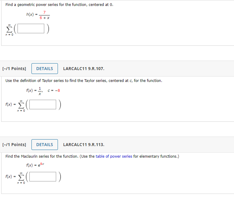 Solved Find a geometric power series for the function, | Chegg.com