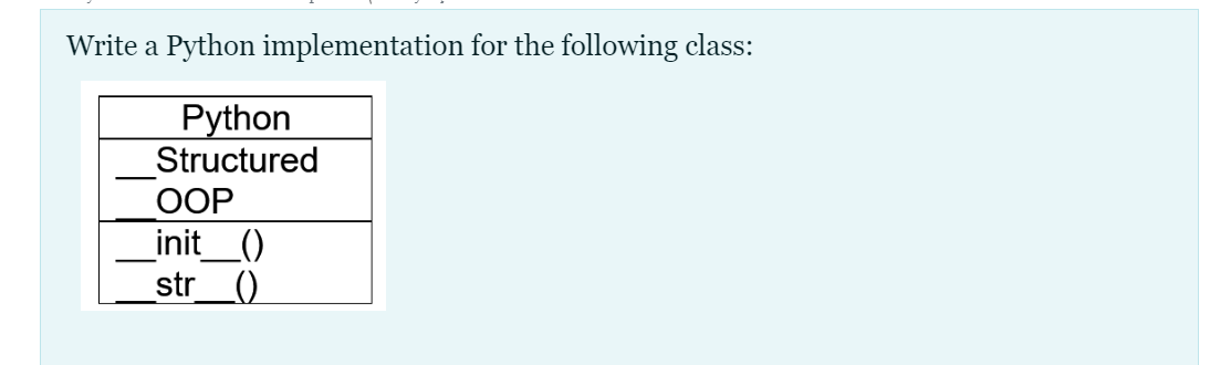 Solved Write a Python implementation for the following | Chegg.com