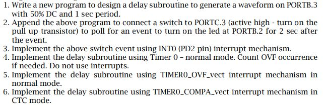 1. Write a new program to design a delay subroutine | Chegg.com