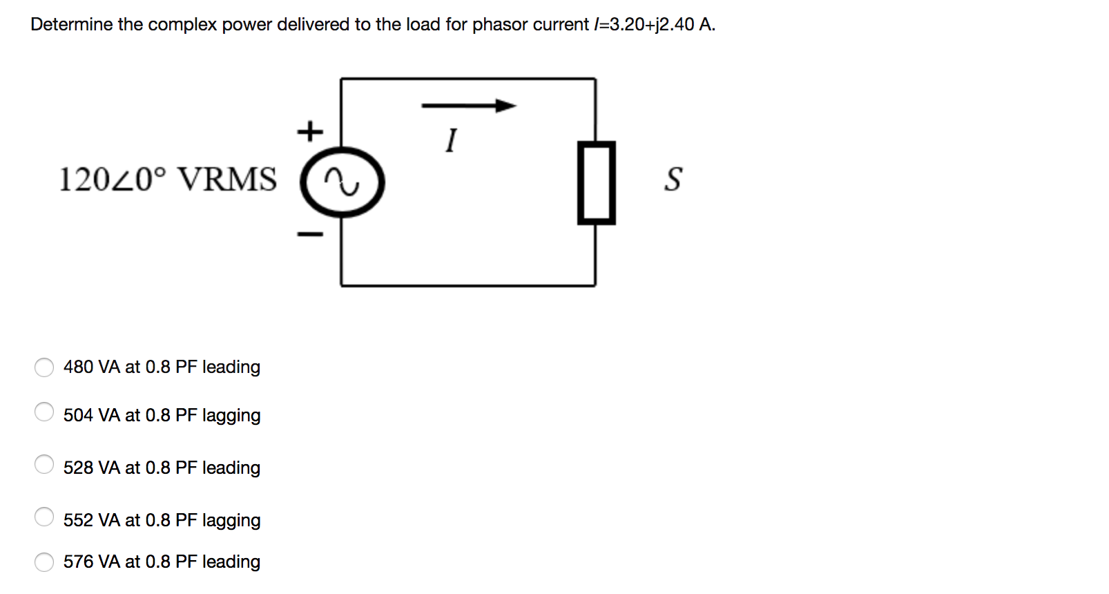 Solved Determine the complex power delivered to the load for | Chegg.com