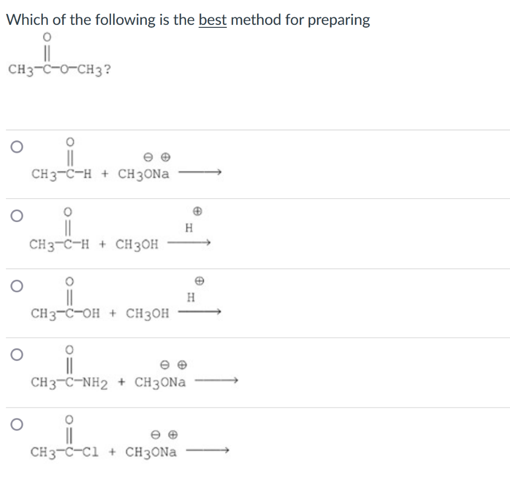 Solved Which of the following is the best method for | Chegg.com