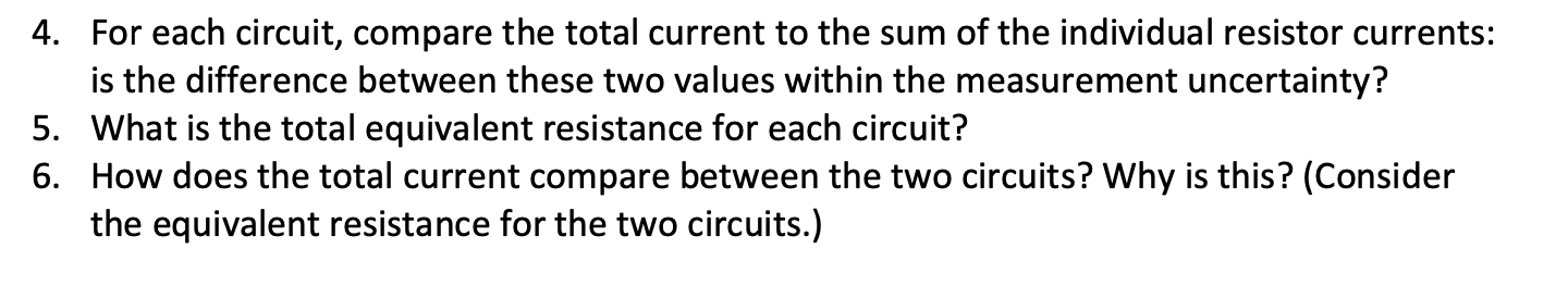 Solved Table #1: Data Collection for Resistors in Parallel | Chegg.com