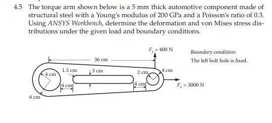 Solved Using ANSYS Workbench to finish the following | Chegg.com