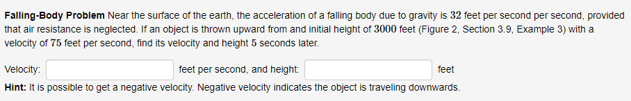 Solved Falling-Body Problem Near the surface of the earth, | Chegg.com