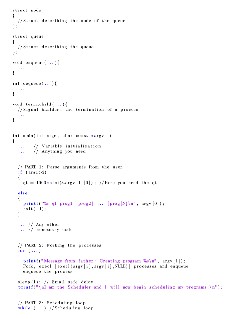 Section 1 - Scheduler In this lab exercise, you are | Chegg.com