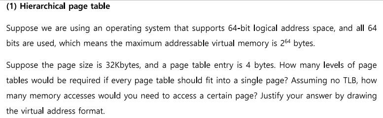 Solved (1) Hierarchical page table Suppose we are using an | Chegg.com