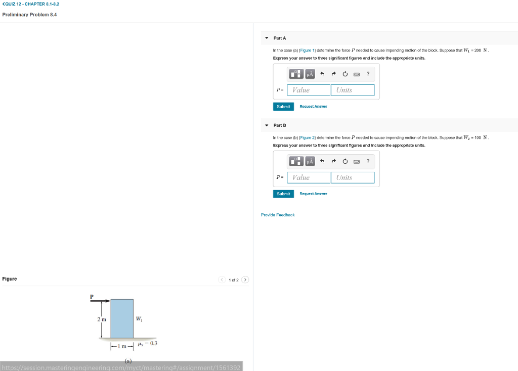 Solved KQUIZ 12- CHAPTER 8.1-8.2 Preliminary Problem 8.4 | Chegg.com